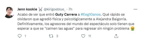 Guty Carrera En Eeg Usuarios Indignados Con Su Ingreso Por Acusaciones