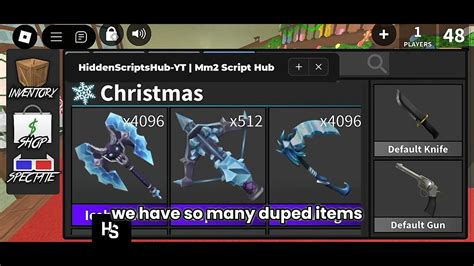🎄 Mm2 Script Dupe Tradescam Autofarm Weapon Spawner Christmas