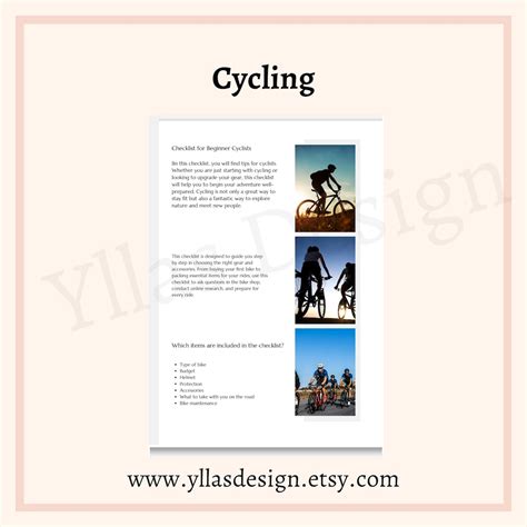 Beginner Cyclist Checklist Digital Download Cycling Essentials Checklist New Cyclist Printable Beginner Cyclist Checklist Digital Download Cycling Essentials Checklist New Cyclist Printable