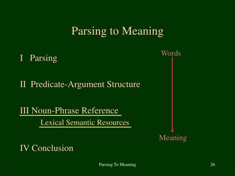 Ppt Parsing To Meaning Powerpoint Presentation Free Download Id3309908