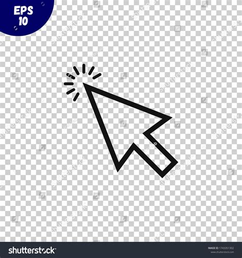 Cursor Linear Iconmouse Cursor Vectorpointer Symbolclicking Stock