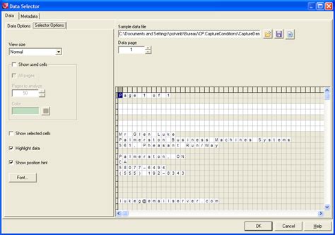 Data Selector Display Preferences
