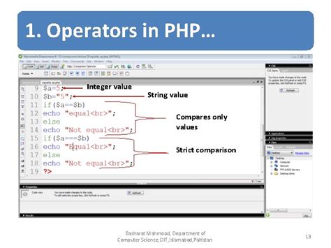 Introduction To PHP Part2 Basharat Mahmood Department Of