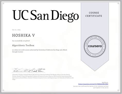 Hoshika Vellachamy On Linkedin Coursera Ucsd Algorithms