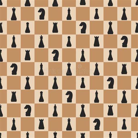 Seamless Pattern Of Chess On Chessboard Stock Vector Image 41288078