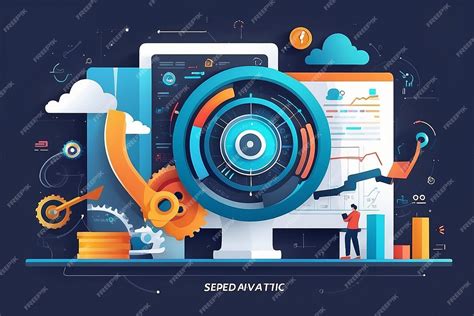 Flat Illustration Web Analytics Design Seo Optimization Premium Ai