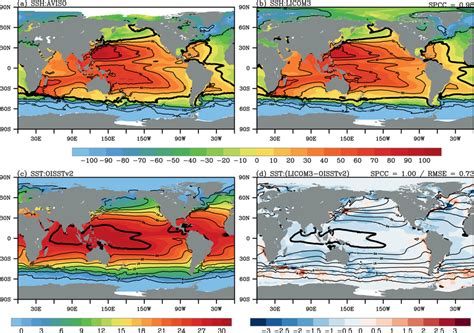 Mean Sea Surface Height Ssh Cm Of A Aviso And B The Licom3
