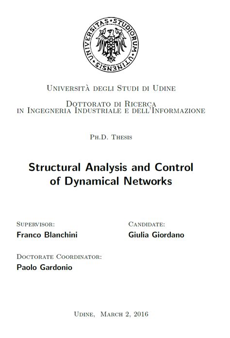 Phd Thesis Submitted Giulia Giordano