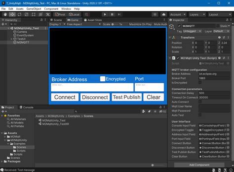 Extra MQTT Client In Unity