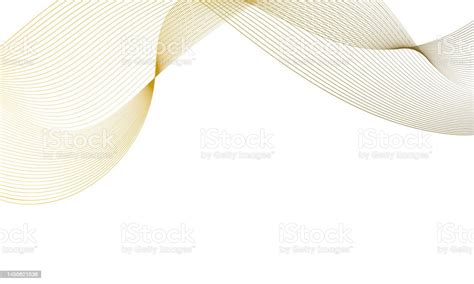 디자인을 위한 추상 골드 웨이브 요소 디지털 주파수 트랙 이퀄라이저 양식화된 라인 아트 배경입니다 벡터 그림입니다 혼합 도구를 사용하여 만든 선으로 물결 모양 곡선 물결 선