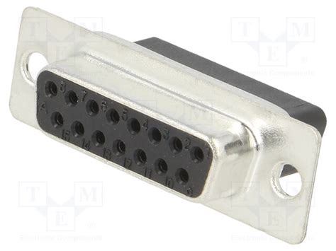 Dts15sx Deltron Ag Connector D Sub Pin 15 Plug Female For Cable Tme Electronic