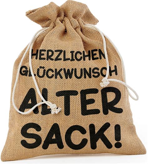 Zeackuq 40x30cm Geschenkbeutel Alter Sack Herzlichen GlÜckwunsch