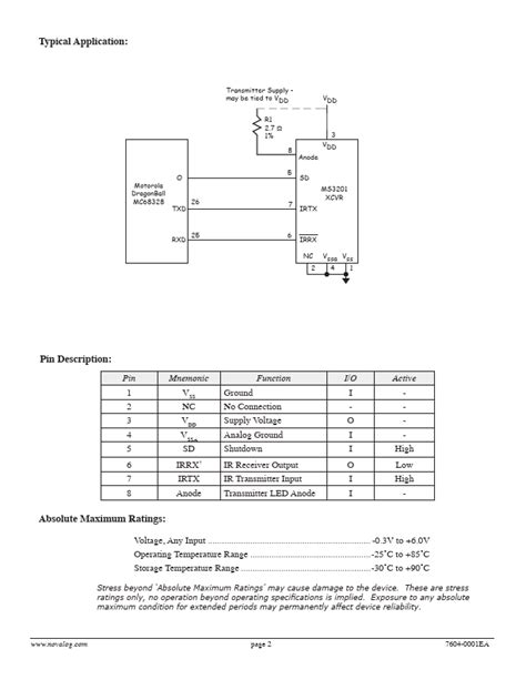Ms3201 Datasheet Pdf 115 2 Kbps Infrared Transceiver Module Unknown
