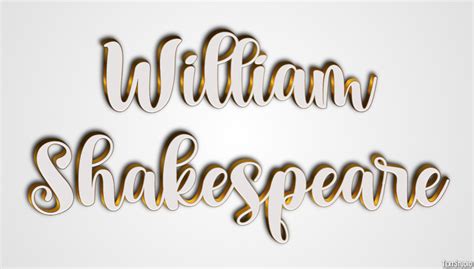 William Shakespeare Text Effect And Logo Design Celebrity
