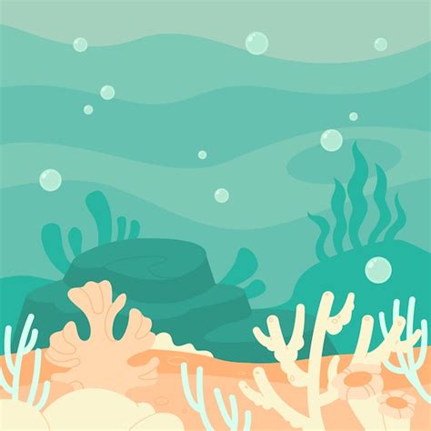 손으로 그린 산호 백화 일러스트레이션 무료 벡터