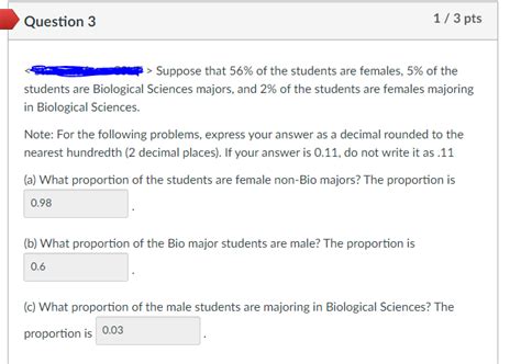 Solved Question 3 1 3 Pts Suppose That 56 Of The Babes Chegg Com