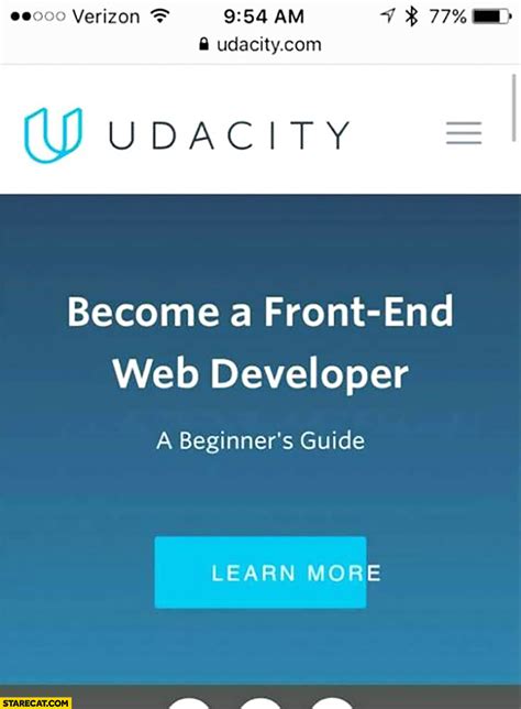 Become A Front End Developer Learn More Button Fail Udacity