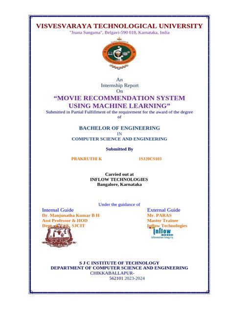 prakruthi s internship report pdf databases websites