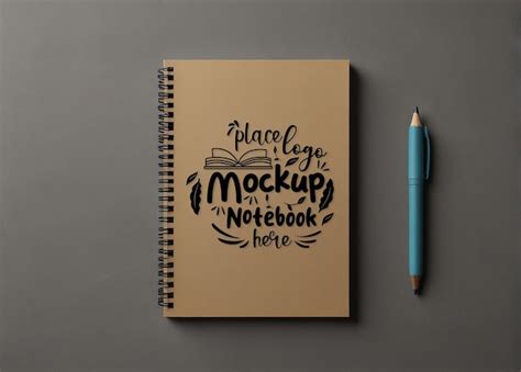 Premium Psd Premium Notebook Mockup Design Logo