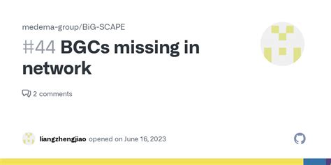 Bgcs Missing In Network · Issue 44 · Medema Group Big Scape · Github
