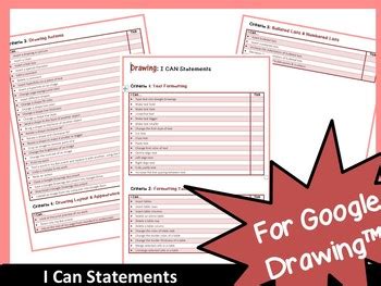 I Can Statements Rubric For Google Drawings Technology Assessments