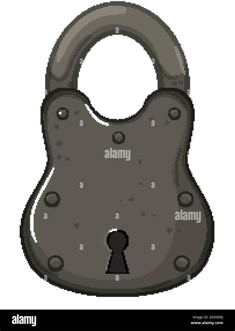 Lock Padlock Vintage Cartoon Vector Illustration Stock Vector Image And Art Alamy