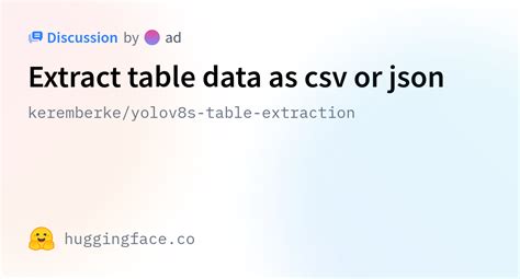Keremberkeyolov8s Table Extraction · Extract Table Data As Csv Or Json