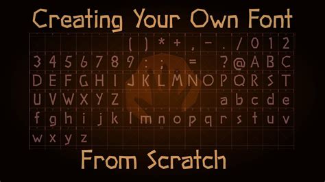 Creating Your Own Font From Scratch Indie Game Developer Tips 1 Youtube
