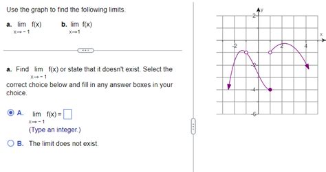 solved decide from the graph whether each limit exists if a