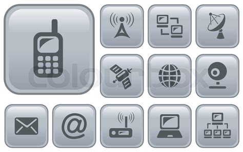 Communication Buttons Stock Vector Colourbox