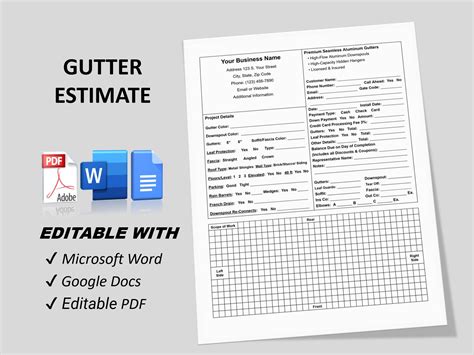 Gutter Estimate Form At Jessica Zelman Blog
