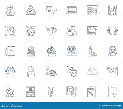 Savants Line Icons Collection Exceptional Talented Ted