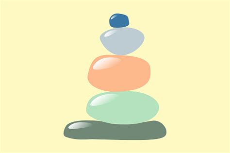 노란색 배경에 고립된 화려한 선 돌 벡터 일러스트 레이 션입니다 더미에 대한 스톡 벡터 아트 및 기타 이미지 더미 0명 개념 Istock