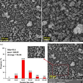 The FE SEM Images Of Synthesized TiO NPs A And B And Their Size Download Scientific