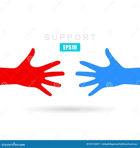 Two Outstretched Hands Vector Poster Stock Vector Illustration Of Icons Charity 95110297