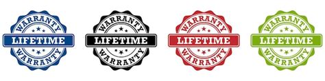 Premium Vector Set Of Lifetime Warranty Stamp Icons Symbols For