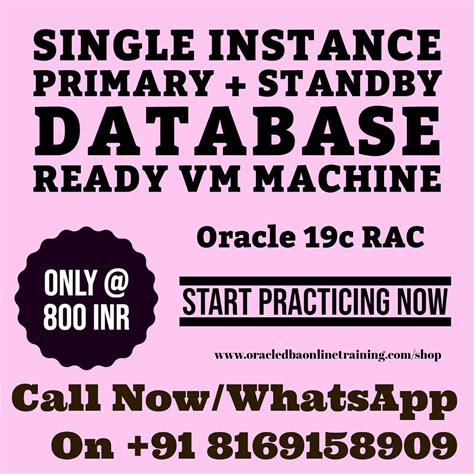 Oracle 19c Primary And Standby Vm Machines Oracle Dba Training