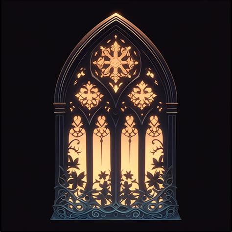 Pointed Arches And Intricate Tracery Premium Ai Generated Vector