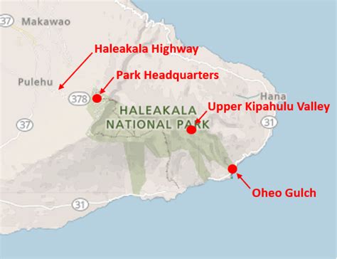 Haleakala National Park Map