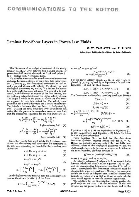Pdf Laminar Free Shear Layers In Power Law Fluids Dokumentips