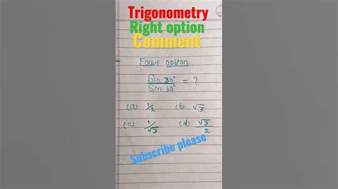 Trigonometry Basic Sin Cos Cosec Sec Chapter 8math Youtube