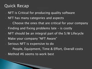 Non Functional Testing NFT Overview PPTX