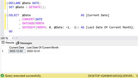 Last Date Of Previous Month Sql Server Portal