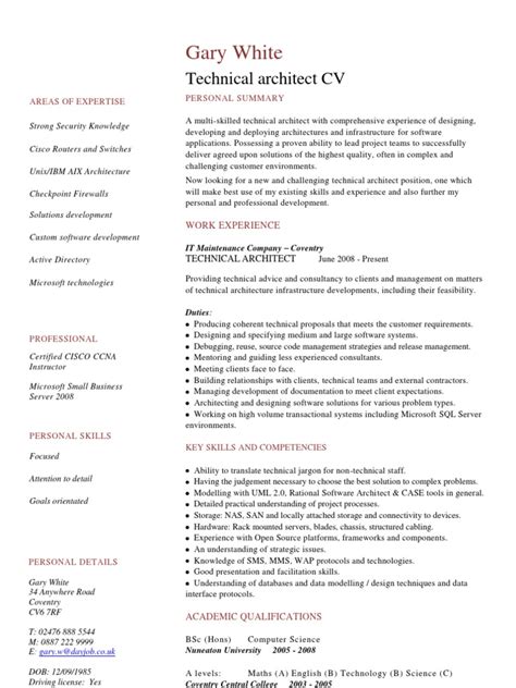 Pdf Technical Architect Cv Template Dokumentips Pdf Technical Architect Cv Template Dokumentips