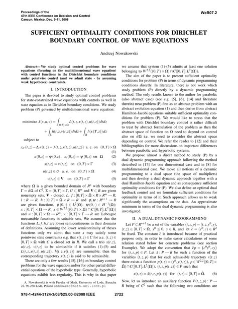 Pdf Sufficient Optimality Conditions For Dirichlet Boundary Control