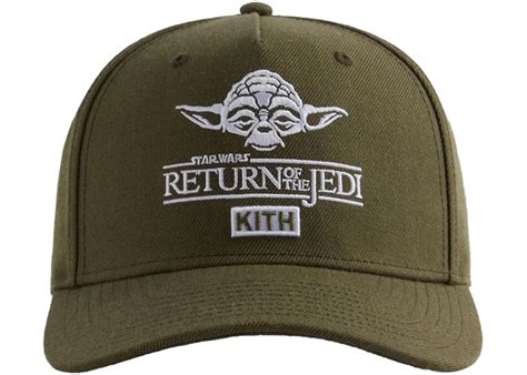 Kith X Star Wars Yoda Pinch Crown Snapback Hat Cypress Ph Ss23 Us