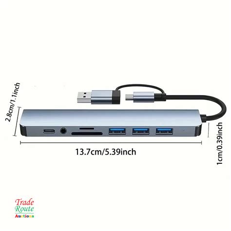 Usb Hubs 8 In 1 Usb C Adapter Hub Docking Station 8 Port Hub Card