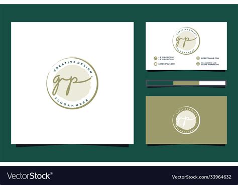 Initial Gp Feminine Logo Collections And Business Vector Image