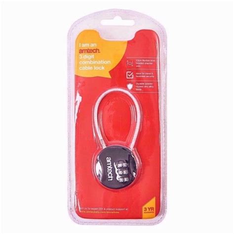 Amtech Combination Cable Lock British Chemist