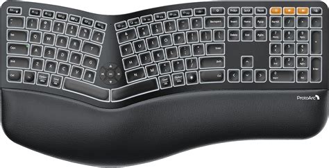 Protoarc Backlit Bluetooth Ergonomic Keyboard Ek01 Plus Full Size Wireless Split